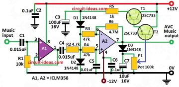 AVC Automatic Volume Control Circuit - Circuit Ideas for You