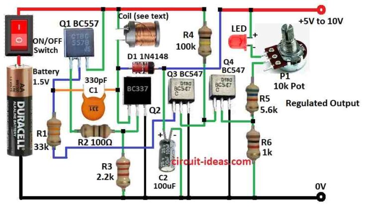 1.5V To 10V Boost Converter Circuit - Circuit Ideas for You