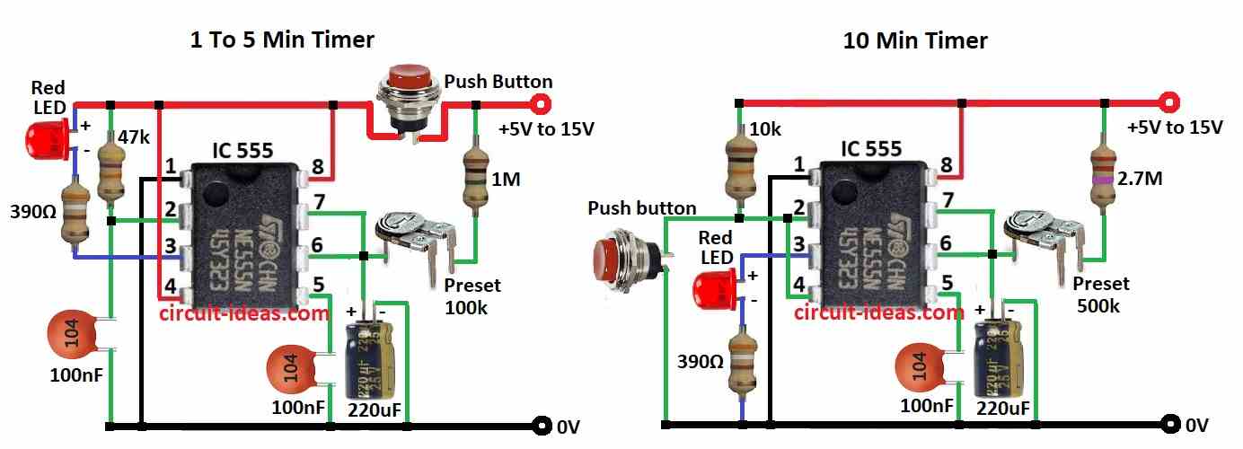 Simple IC 555 Oscillator Circuits - Circuit Ideas for You