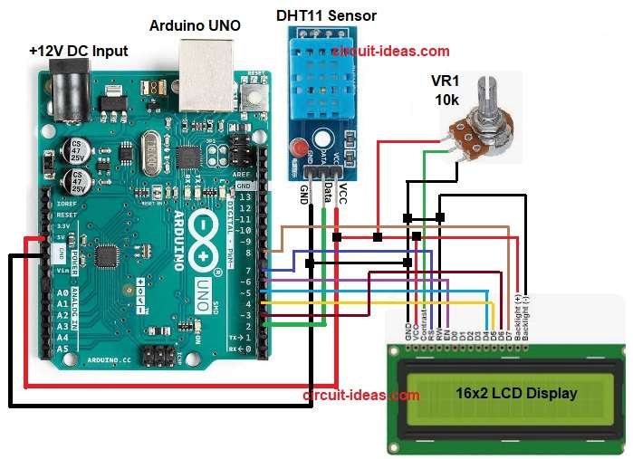 DIY Arduino Based Weather Station Circuit - Circuit Ideas for You