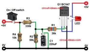 Simple Up Down Fading LED Circuit - Circuit Ideas for You