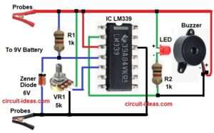 Low Voltage Alert Circuit for 9V Battery - Circuit Ideas for You